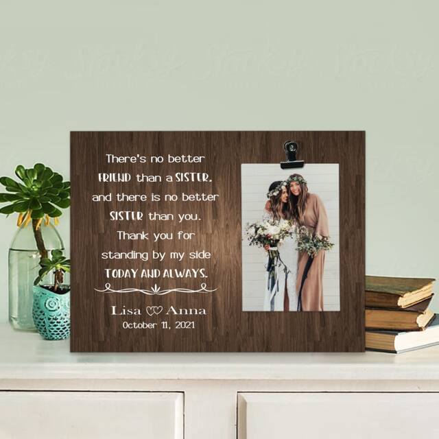 Sister Maid Of Honor Frame, Maid Picture Wedding Frames, Personalized ...