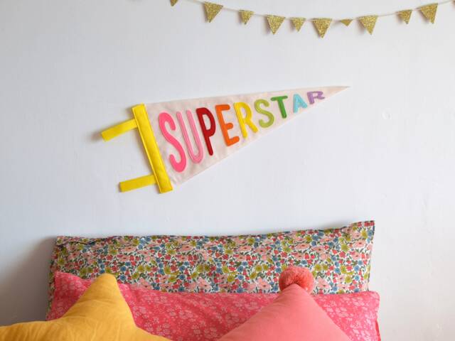 Superstar Pennant Flag Nursery Wall Decor Kids Room by Etsy | ufurnish.com