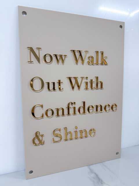 Salon Acrylic Wall Sign - Beauty Room Decor Aesthetics Clinic Now Walk ...