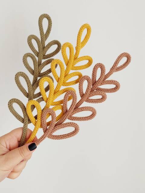 Knitted Wire Branch Home Decor/Tricotin Leaf Stem For The Kids Bedroom ...