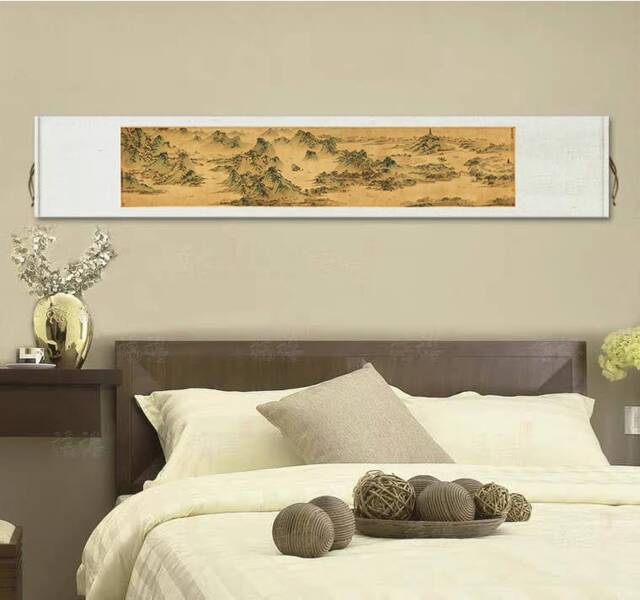 Long Horizontal Antique Shan Shui Painting, Chinese Fine Art Print ...