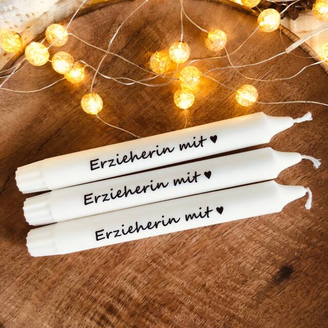 Educator With Heart - Taper Candles Candle Decoration Lettering Labeled ...