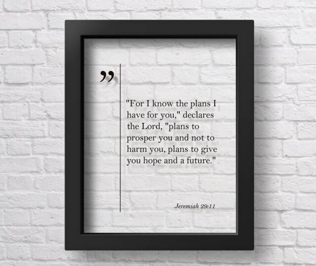 Transparent Jeremiah 2911 Poster, Bible Verse, Cover, Quote, Scripture ...