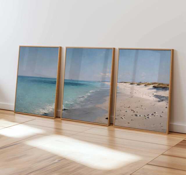 Coastal Beach Prints Set Neutral Seaside Wall Art by Etsy | ufurnish.com