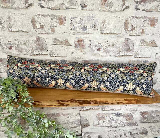 William Morris Strawberry Thief Blue - Medium Print Draught Excluder By ...