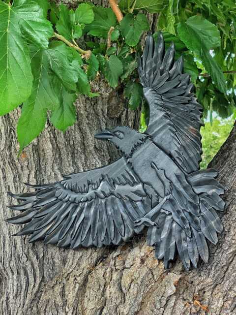 Scroll Saw Raven Wall Art Hand Carved Pine Gothic Decor by Etsy ...