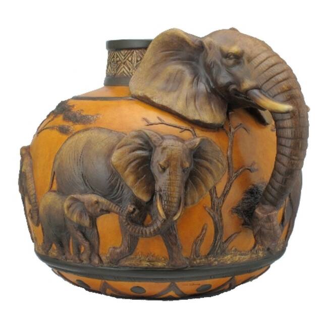 Animal Figured Vase, Giraffe Vase, Elephant Vase, Safari Vase, African ...