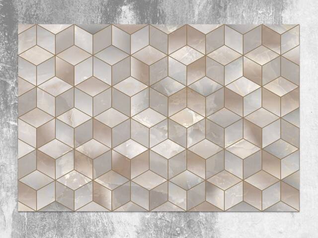 Tile Marble Diamond Vinyl Mat, Gray Rug, Bronze Linoleum Floor Kitchen ...