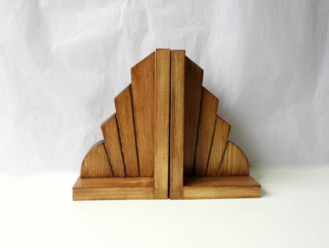 Art Deco Style Bookends, Wooden Book Stopper, - Style 3 by Etsy ...