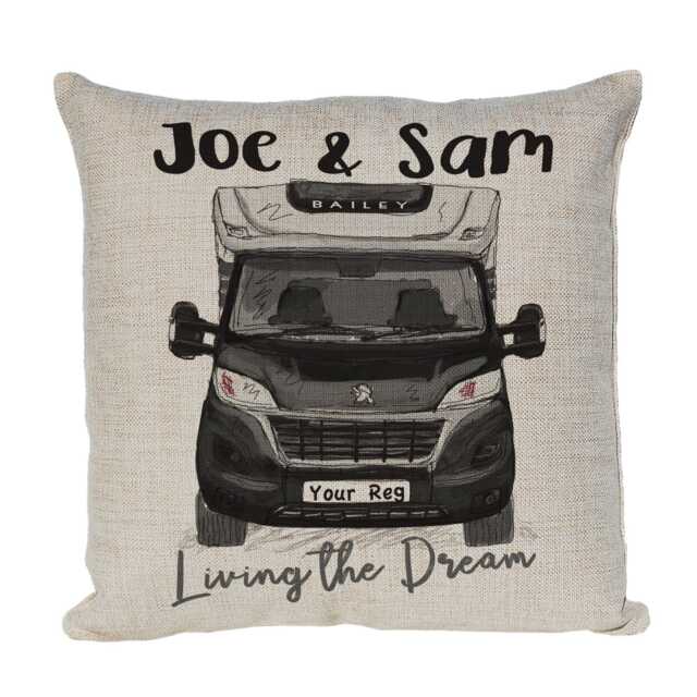 Personalised Motorhome Cushion, Camper Van Cover, Choice Of Colours by ...