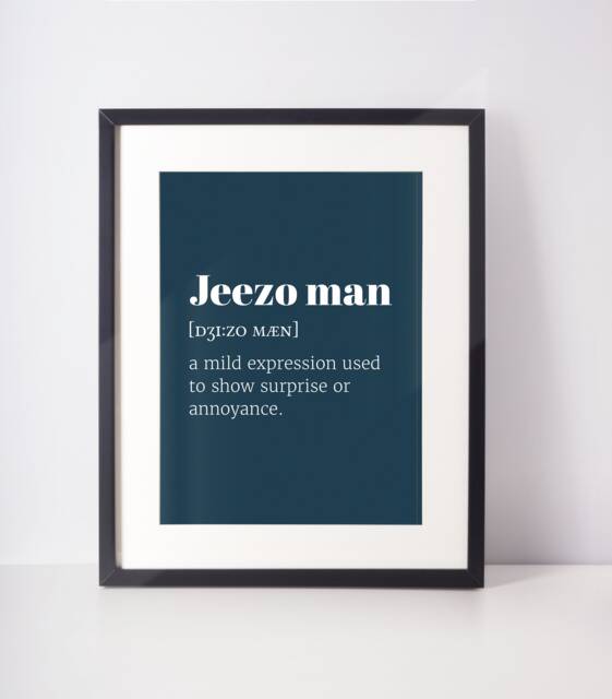 Jeezo Man Choose Your Colour Unframed Print Scots Room Decor Home ...