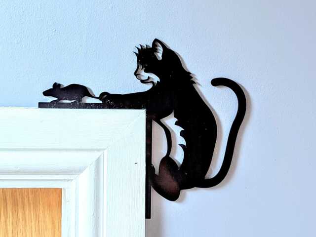 Cat & Mouse Door Topper - Home D??cor, Ornament, Small Gift Idea For ...