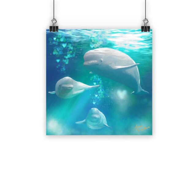 Beluga Family Classic Poster by Etsy | ufurnish.com