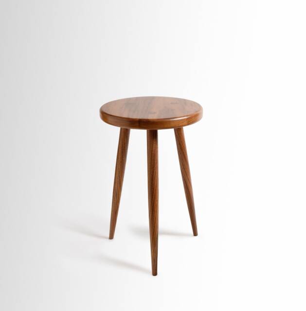 Handmade Walnut Three Legged Stool Modern Side Table by Etsy | ufurnish.com