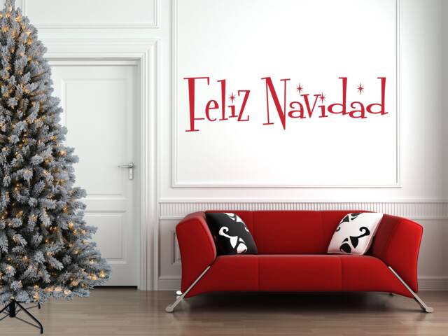 Feliz Navidad Quote - Vinyl Wall Art Sticker Decal Mural. Home, Decor ...