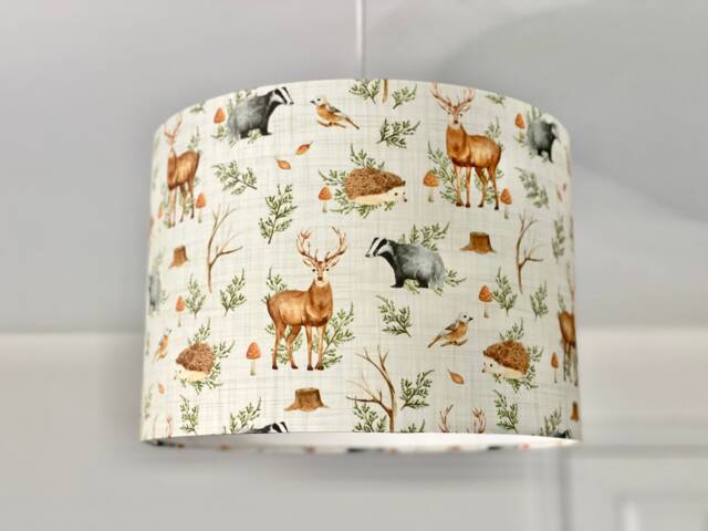 Woodland Animal Lampshade, Animal Lampshade, Forest Woodland Nursery ...