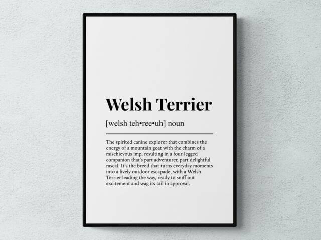 Welsh Terrier Funny Definition Dog Wall Art Print by Etsy | ufurnish.com