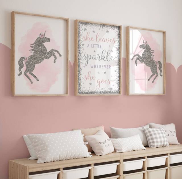 Girls Bedroom Prints, Girls Room Decor, Girls Wall Art, Unicorn Prints ...