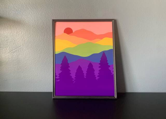 Lgbtq Mountainscape Poster Subtle Pride Art Print - 8x10 by Etsy ...