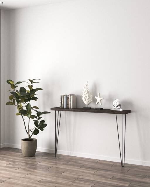Rustic Console Table Hallway Entryway Table With Black Hairpin Legs by ...