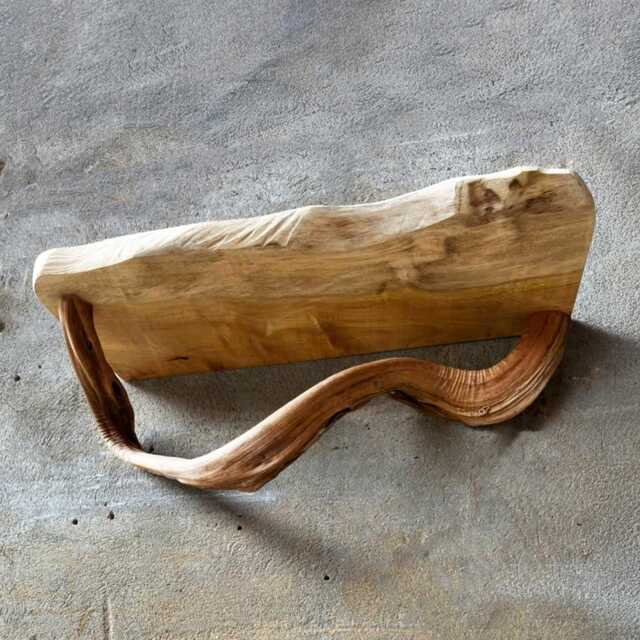 Tree Branch Floating Shelf Wall Mounted Driftwood Unique Wavy Bookshelf ...