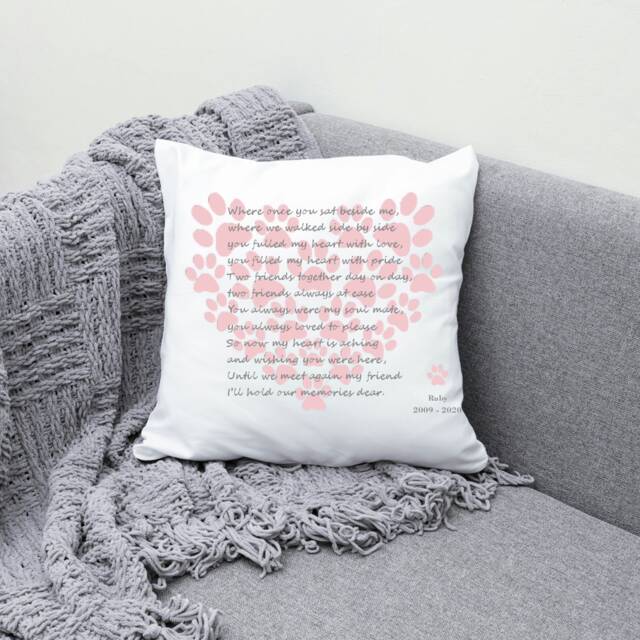 Dog Memorial Cuddle Cushion, Beloved Pet, Lifestyle Cushion ...