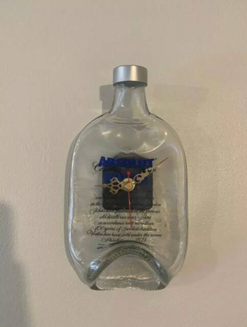 Absolut Vodka Squashed/Flattened Bottle Wall Clock With Lid - Classic ...