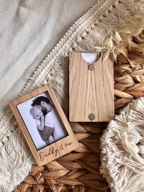 Personalised Polaroid Dad Gift, Fridge Magnet, Custom Father Couples ...