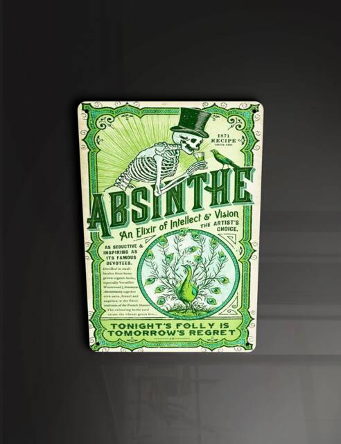 Absinthe - Metal Sign Plaque Wall Art Decor Signage by Etsy | ufurnish.com