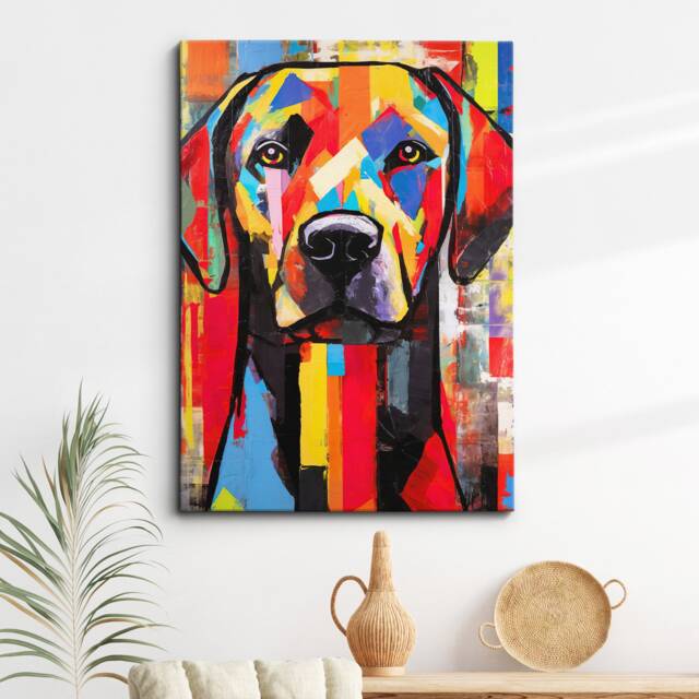 Labrador Retriever Picasso & Basquiat Abstract Painting Animal Pet Wall ...
