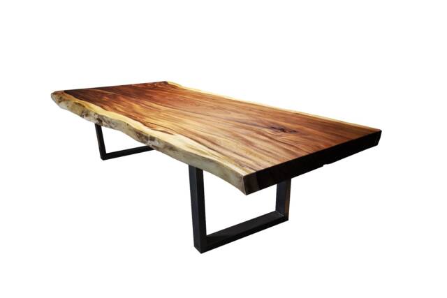 Wood Dining Table, Live Edge Living Room Furniture, Farmhouse Home ...