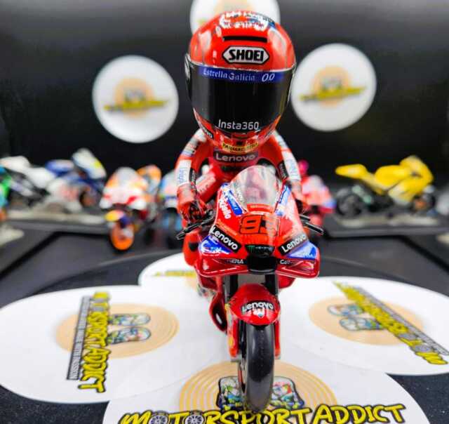 Handmade Moto-Gp Rider Figure With Bike Marq - Artwork Biker Gift Xmas ...
