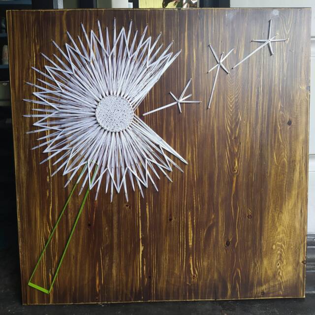 Dandelion String Art - Handmade Wall D??cor Boho Home Decor Nature ...
