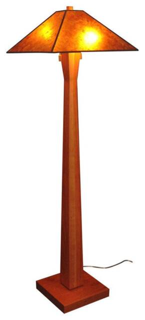 Santa Rosa Floor Lamp 60' Tall Cherry Wit Amber Mica Shade by Etsy ...