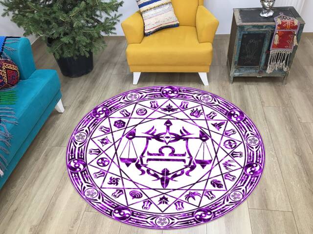 Occult Magic Circle, Rug, Magic, Circle Symbol Round Simple Pentagram ...