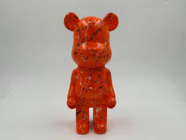 Orange Graff Marble Hand Painted Custom Resin Bear Statue Sculpture ...