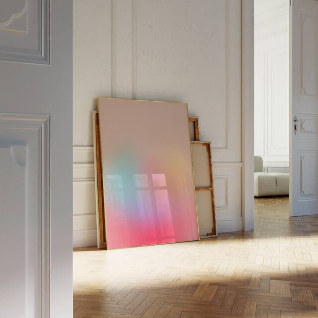 Colorful Blur Gradient Print - Dreamy Pink Glow, Spiritual Poster ...