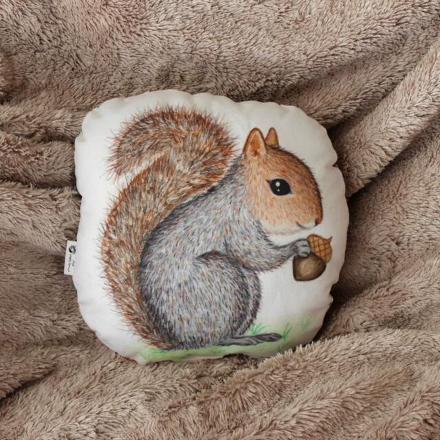 Squirrel Pillow. Woodland Nursery Decor. Animal Kids Room Baby Shower ...