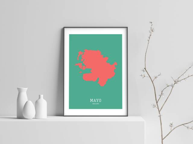 County Mayo Map Print - Irish Wall Art by Etsy | ufurnish.com