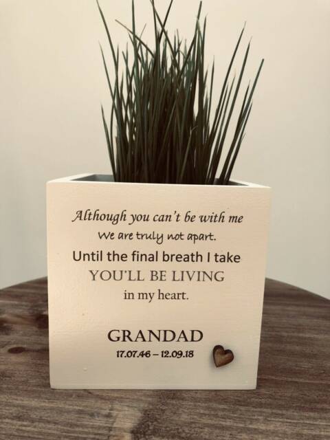 Memorial Grandad Loss Flower/Plant Pot Personalised Bereavement in ...