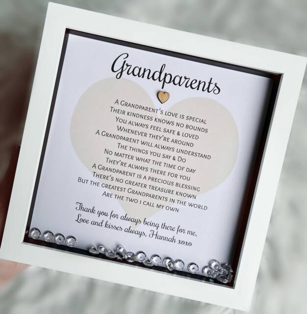 Personalised Grandparents Poem Frame. Gift. Meaningful Present by Etsy ...
