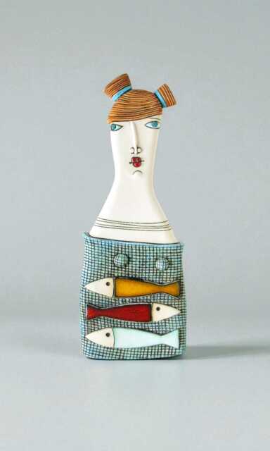 Handmade Ceramic Girl Wall Art Whimsical Pottery Sculpture by Etsy ...