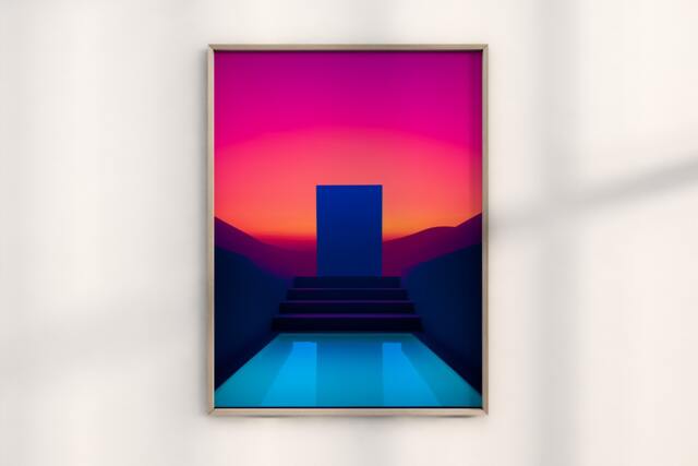 James Turrell Dusk Til Dawn Print, Inspired Night Artwork, Modern Light ...