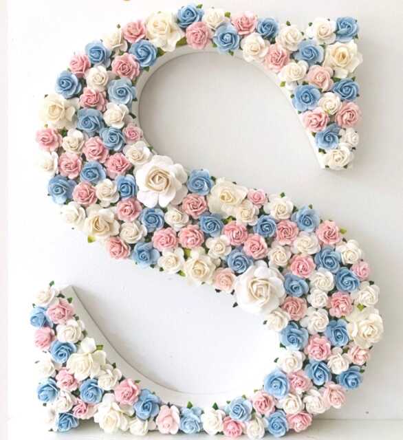 Large Floral Letters Wedding Photo Prop Pink Flower Letter Sign ...
