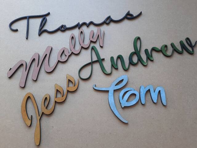 Personalised 3D Wooden Name Sign, Kids Nursery Wall Name, Room Decor ...