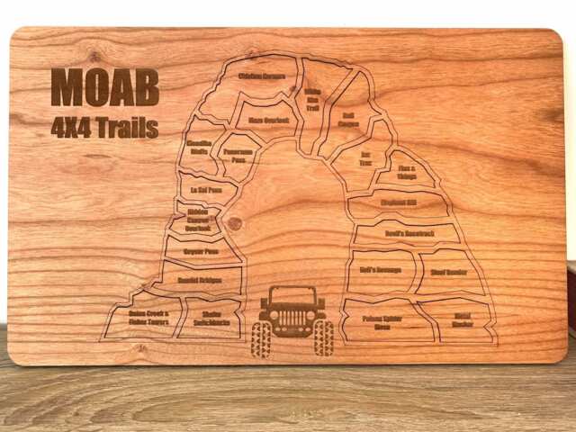 Moab Offroad Bucket List Board - Popular Moab Trail Tracker Puzzle With ...