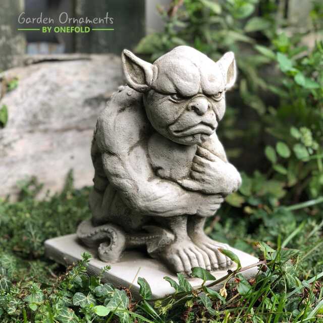 Grumpy Gargoyle Garden Ornament Statue - Best Quality Highly Detailed ...