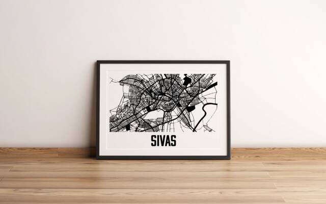 City Map Of Sivas As A Poster - Available in Sizes A5 A3 by Etsy ...