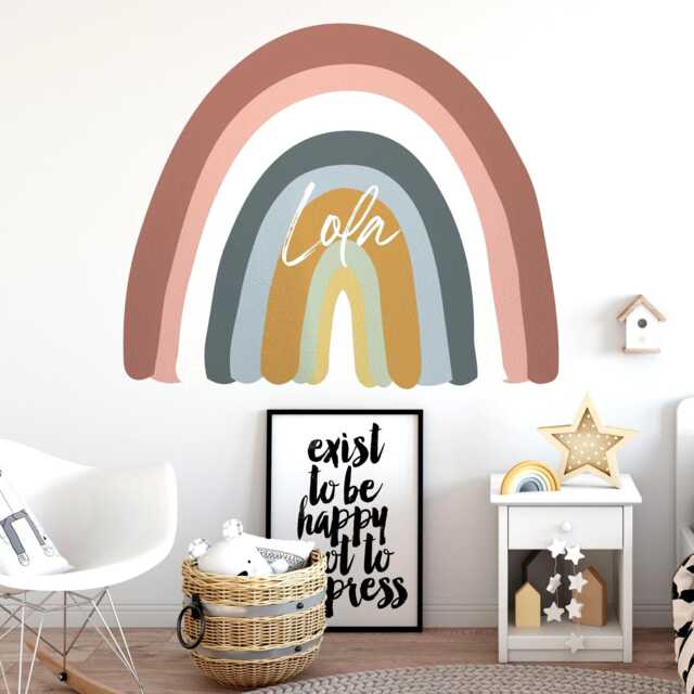 Personalised Rainbow Name Wall Sticker For Kids Room, Sticker, Decal by ...