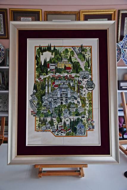 Turkish Tile Frames, Hagia Sophia, Miniature, Handmade Original Ceramic ...